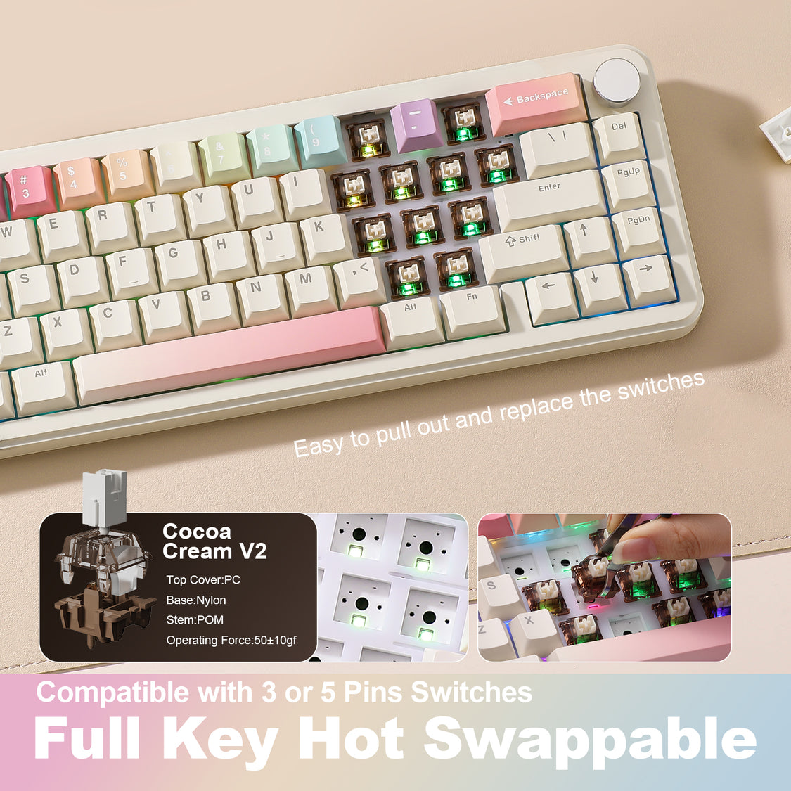 YUNZII B68 Wireless Mechanical Keyboard – YUNZII KEYBOARD