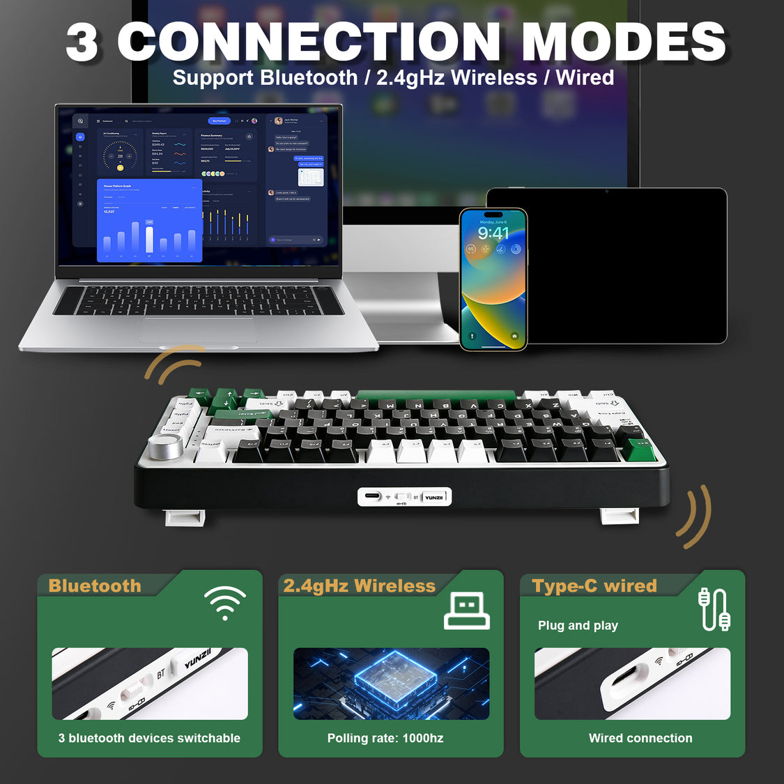 YUNZII B75 Pro Mechanical Keyboard – YUNZII KEYBOARD