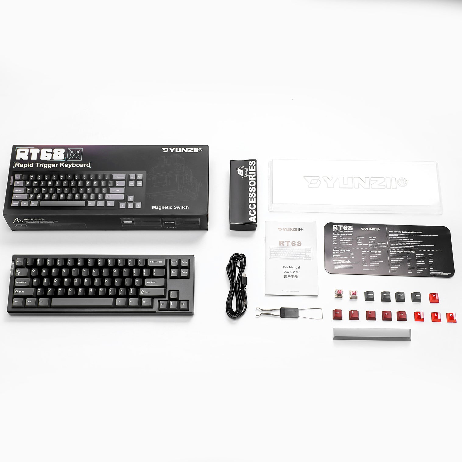YUNZII RT68 Rapid Trigger Gaming Magnetic Keyboard – YUNZII KEYBOARD