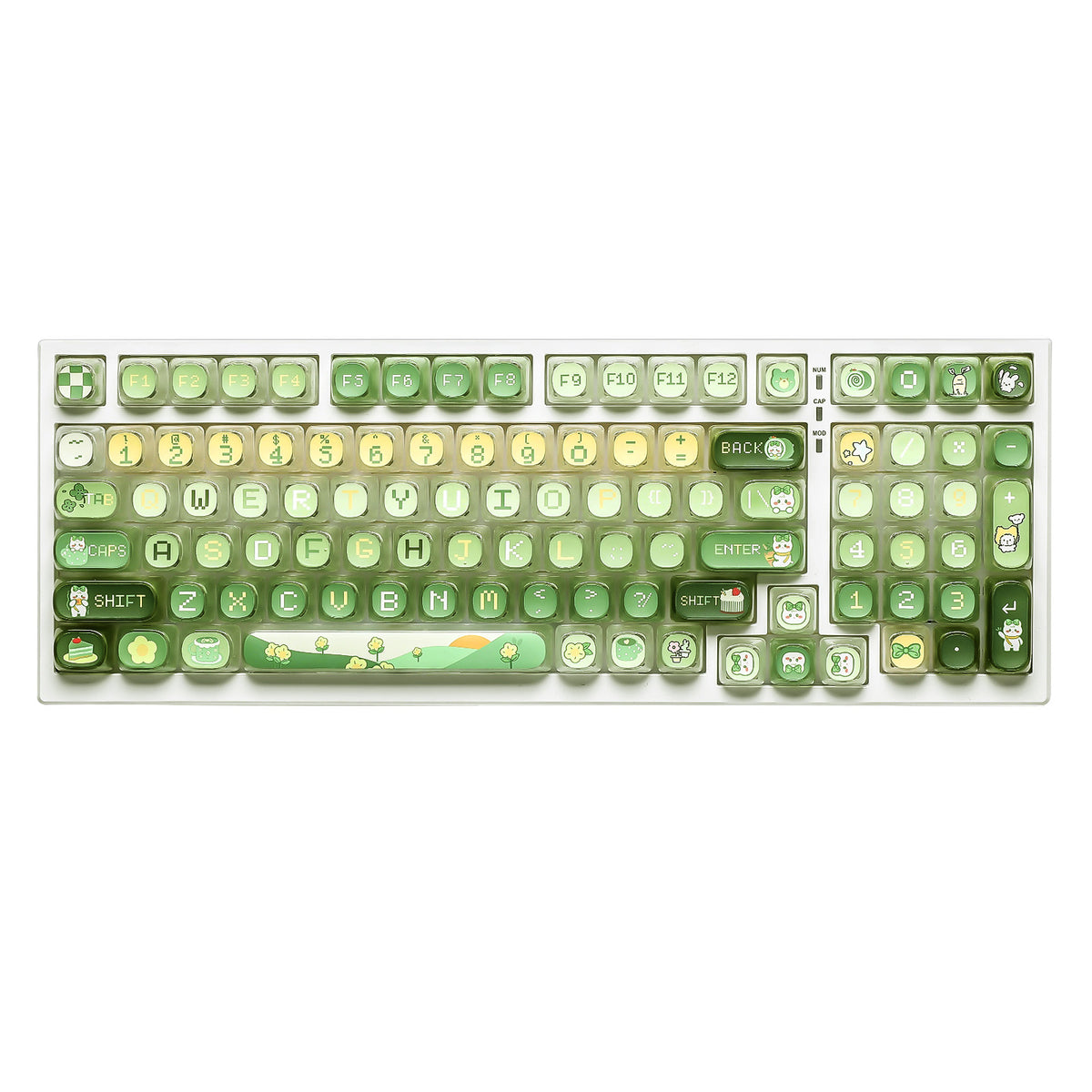 YUNZII Pudding Matcha Bunny MOA Profile Keycap Set – YUNZII KEYBOARD