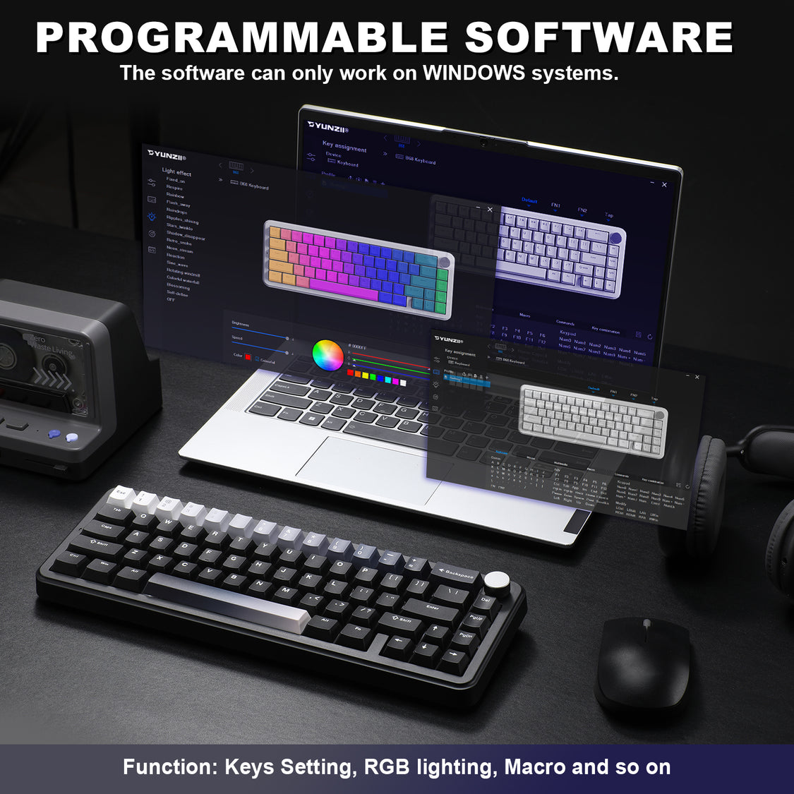 YUNZII B68 Wireless Mechanical Keyboard – YUNZII KEYBOARD