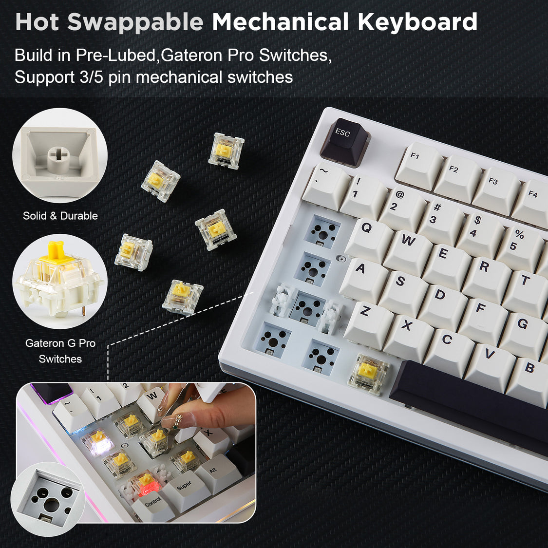 YUNZII YZ75 Pro Wireless Mechanical Keyboard – YUNZII KEYBOARD
