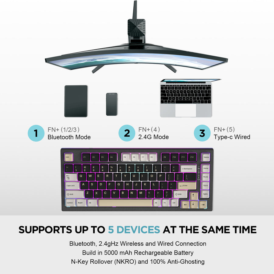 YUNZII YZ75 Pro Wireless Mechanical Keyboard – YUNZII KEYBOARD