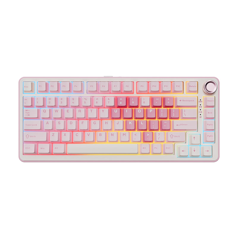 YUNZII B75 Pro Pink Wireless Mechanical Keyboard – YUNZII KEYBOARD