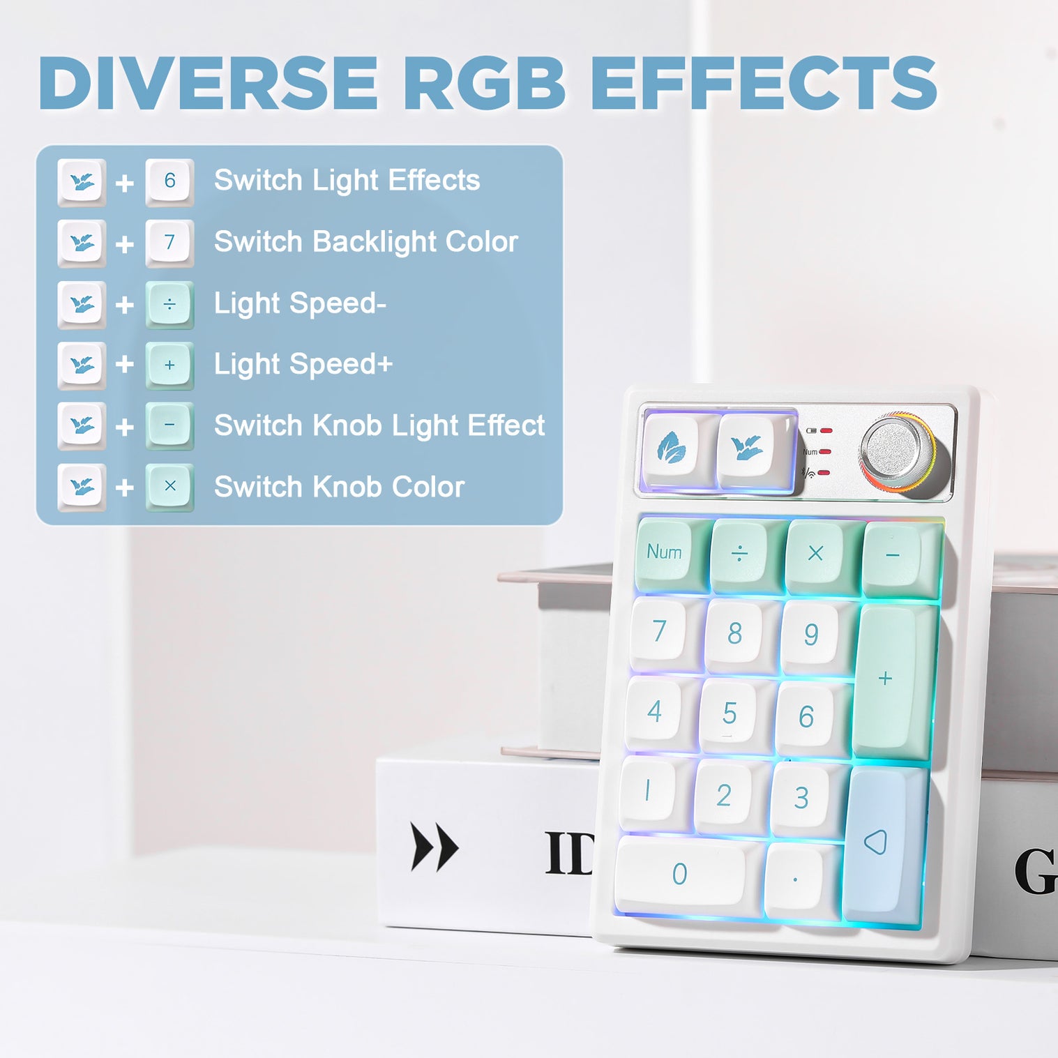 YUNZII YZ19 Gasket Wireless Mechanical Knob Numeric Keypad Num Pad ...