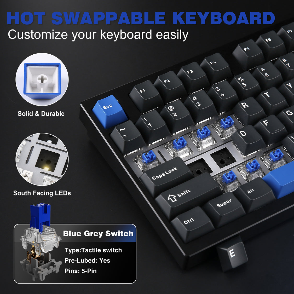 YUNZII AL75 CNC Aluminum Wireless Mechanical Keyboard – YUNZII KEYBOARD