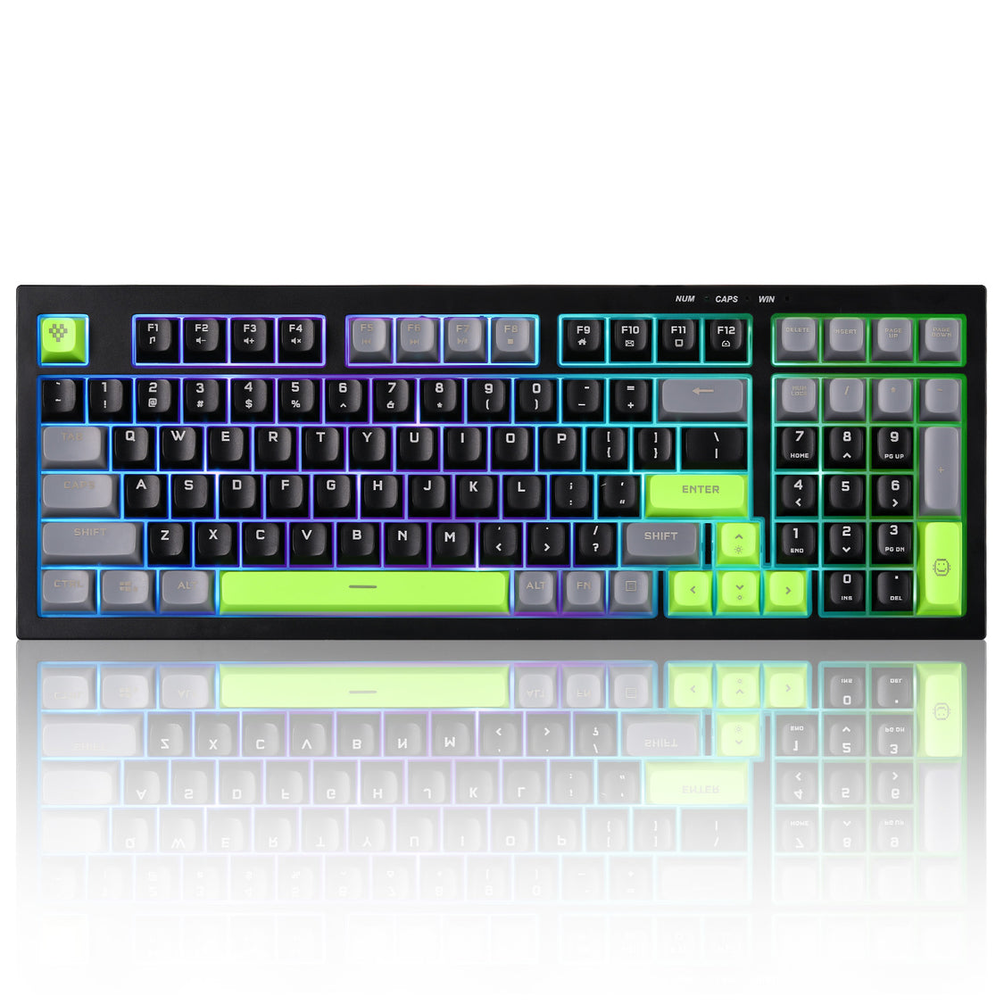 YUNZII D98 White Wired RGB Membrane Keyboard – YUNZII KEYBOARD