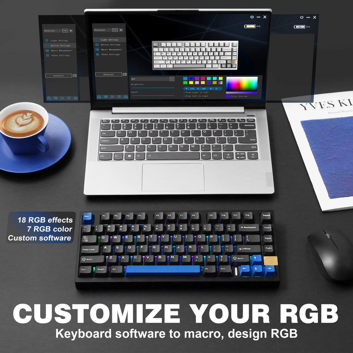 YUNZII AL75 CNC Aluminum Wireless Mechanical Keyboard – YUNZII KEYBOARD