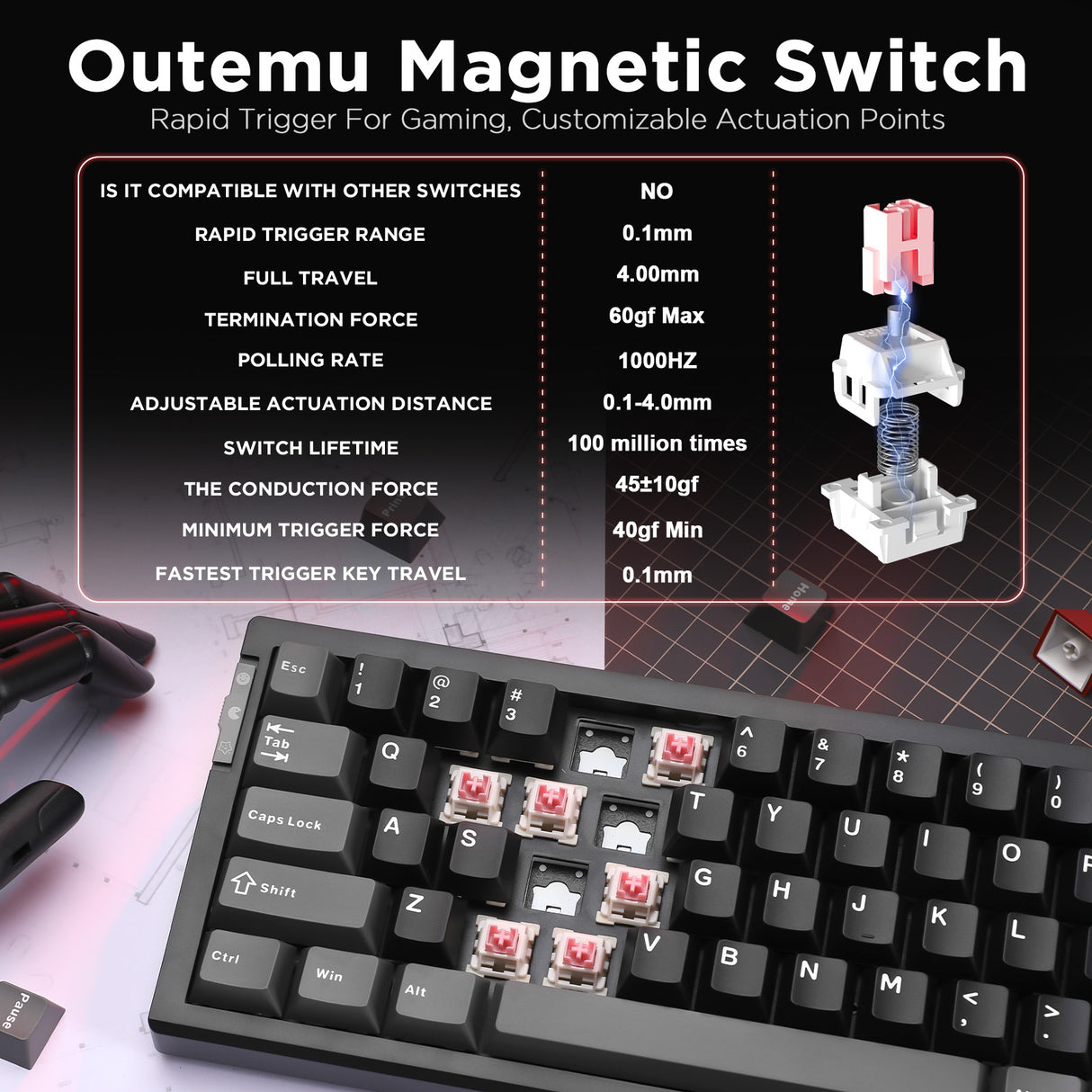 YUNZII RT68 Rapid Trigger Gaming Magnetic Keyboard – YUNZII KEYBOARD