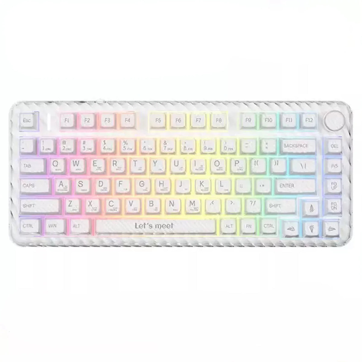 RX S75 Crystal White Tri-mode mechanical keyboard – YUNZII KEYBOARD