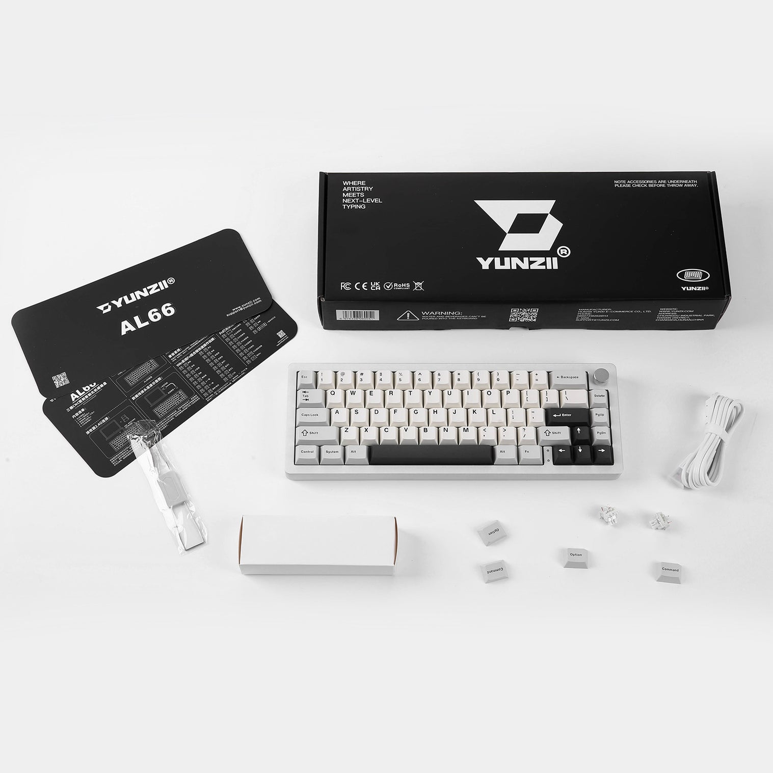 YUNZII AL66 Knob CNC Aluminum Wireless Mechanical Keyboard – YUNZII ...