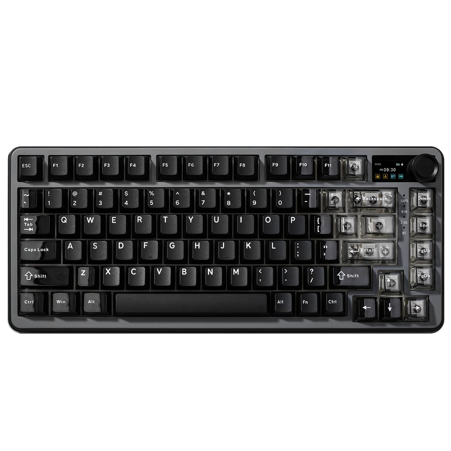 YUNZII B75 PRO MAX QMK/VIA Knob TFT Screen Wireless Mechanical Keyboar ...