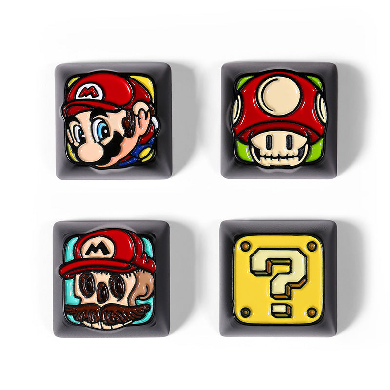 TAC SUPER MARIO Aluminum Artisan Keycaps – YUNZII KEYBOARD