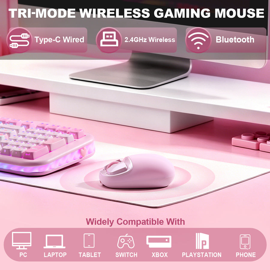 YUNZII C1 Silicone Tri-Mode Wireless Custom Mouse – YUNZII KEYBOARD