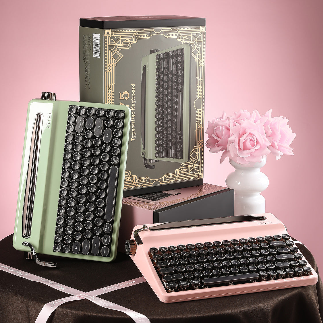 YUNZII QL75 Retro Typewriter QMK/VIA Mechanical Keyboard – YUNZII KEYBOARD