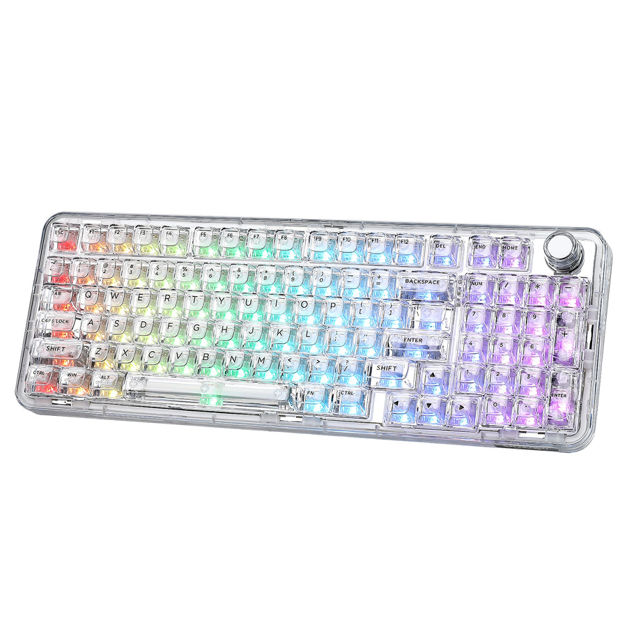 YUNZII X98 Transparent QMK/VIA Mechanical Keyboard – YUNZII KEYBOARD