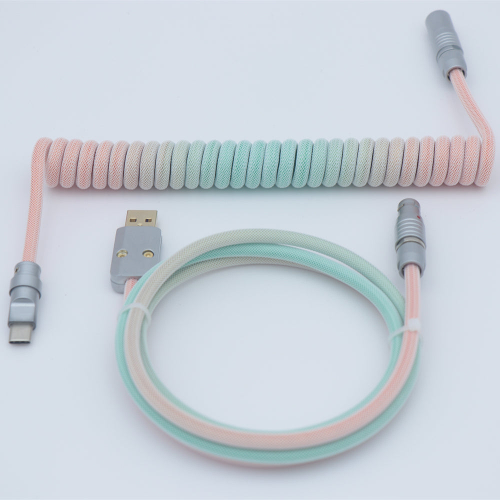 YUNZII Custom Coiled Aviator USB Cable Cord- Gradient Color – YUNZII ...