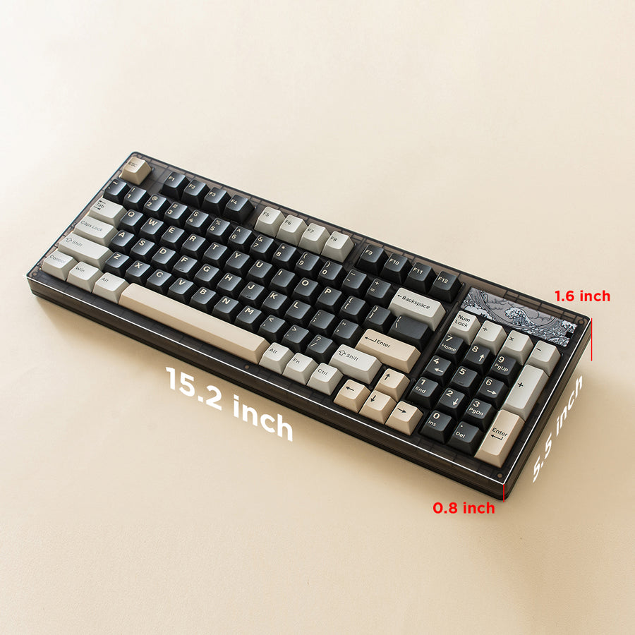 YUNZII Keynovo IF98 Hot-Swappable Gasket Mounted Mechanical Keyboard ...