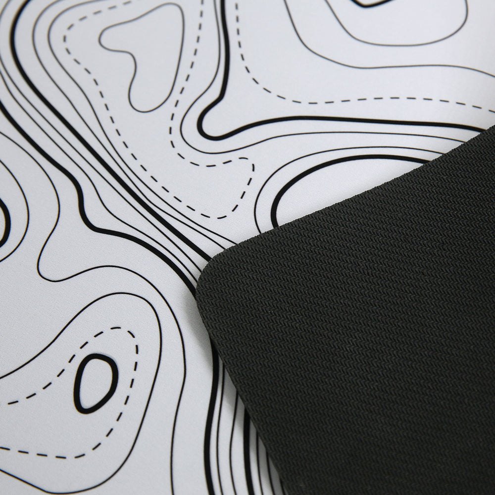 YUNZII Desk Pad Mouse Mat - White Topographic
